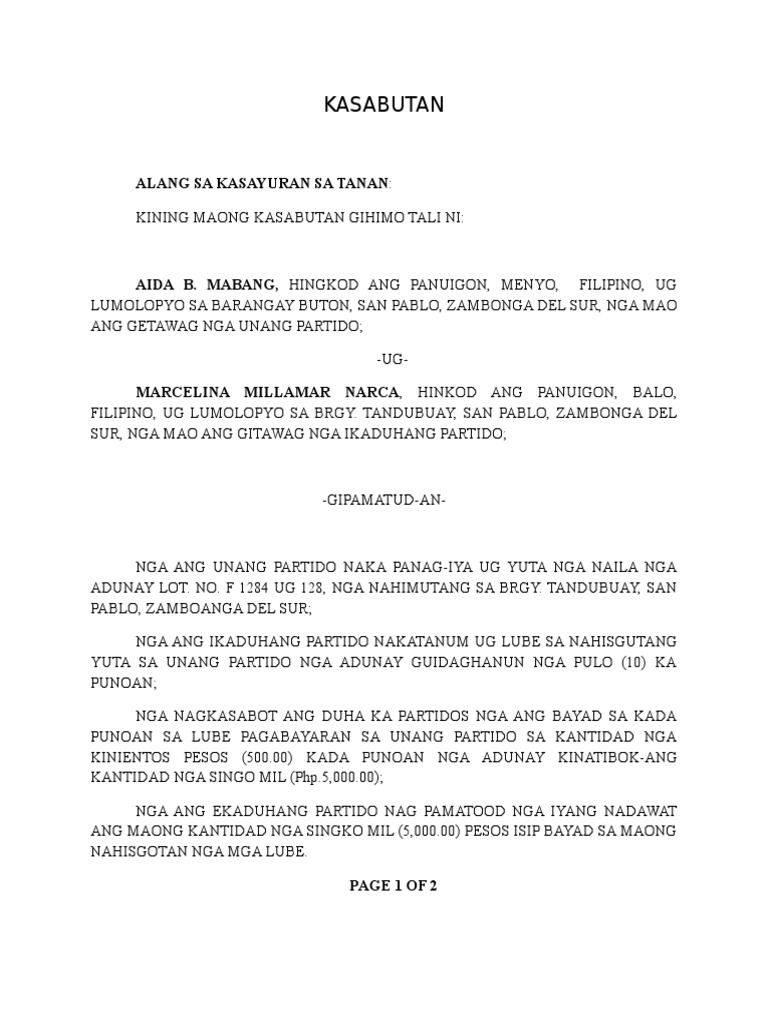 KASABUTAN | PDF