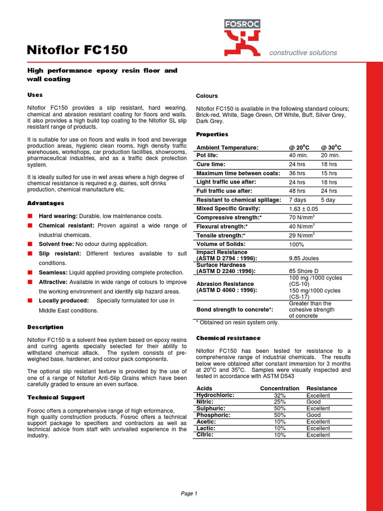 Fosroc | PDF | Epoxy | Concrete