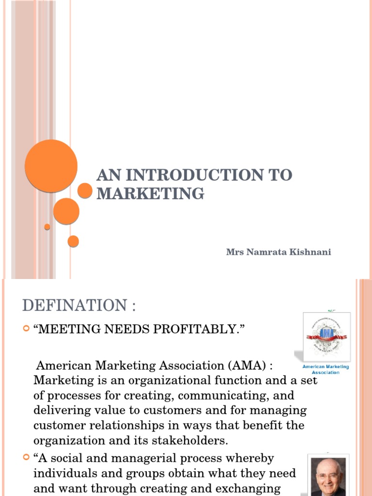 An Introduction To Marketing | PDF | Marketing | Strategic Management