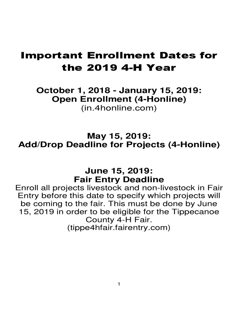 2019 TIPPECANOE COUNTY 4-H Handbook | PDF | Livestock Farming | Agriculture