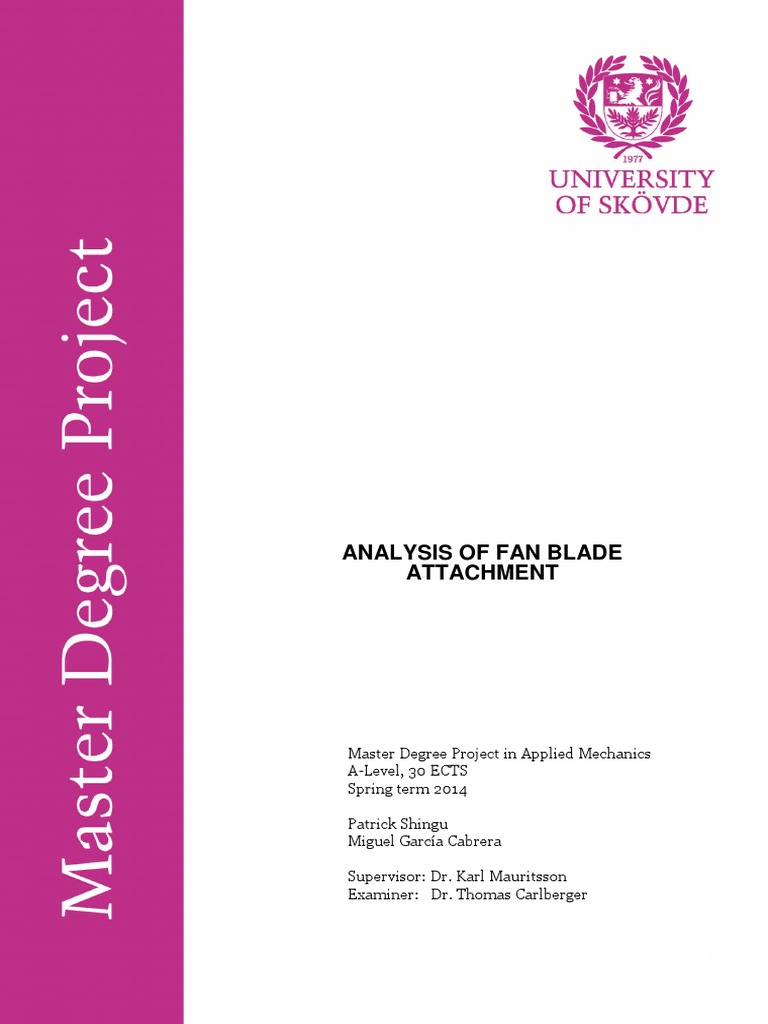 Analysis of Fan Blade | PDF | Lift (Force) | Fatigue (Material)
