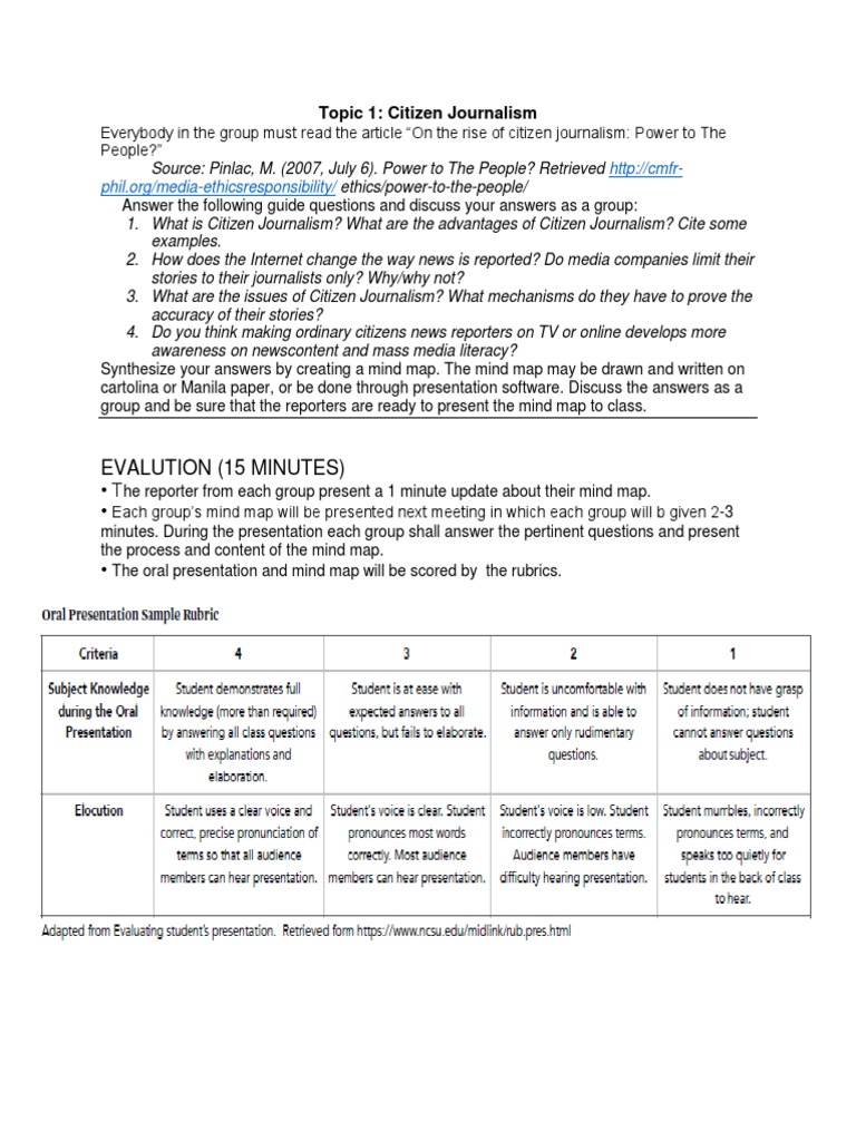 Mil ACTIVITY | PDF | Journalism | News