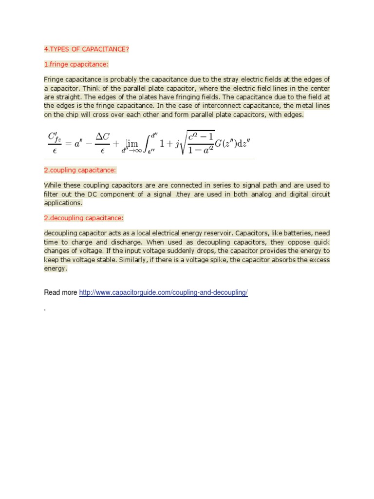 Understanding Fringe Capacitance Types | PDF | Science & Mathematics