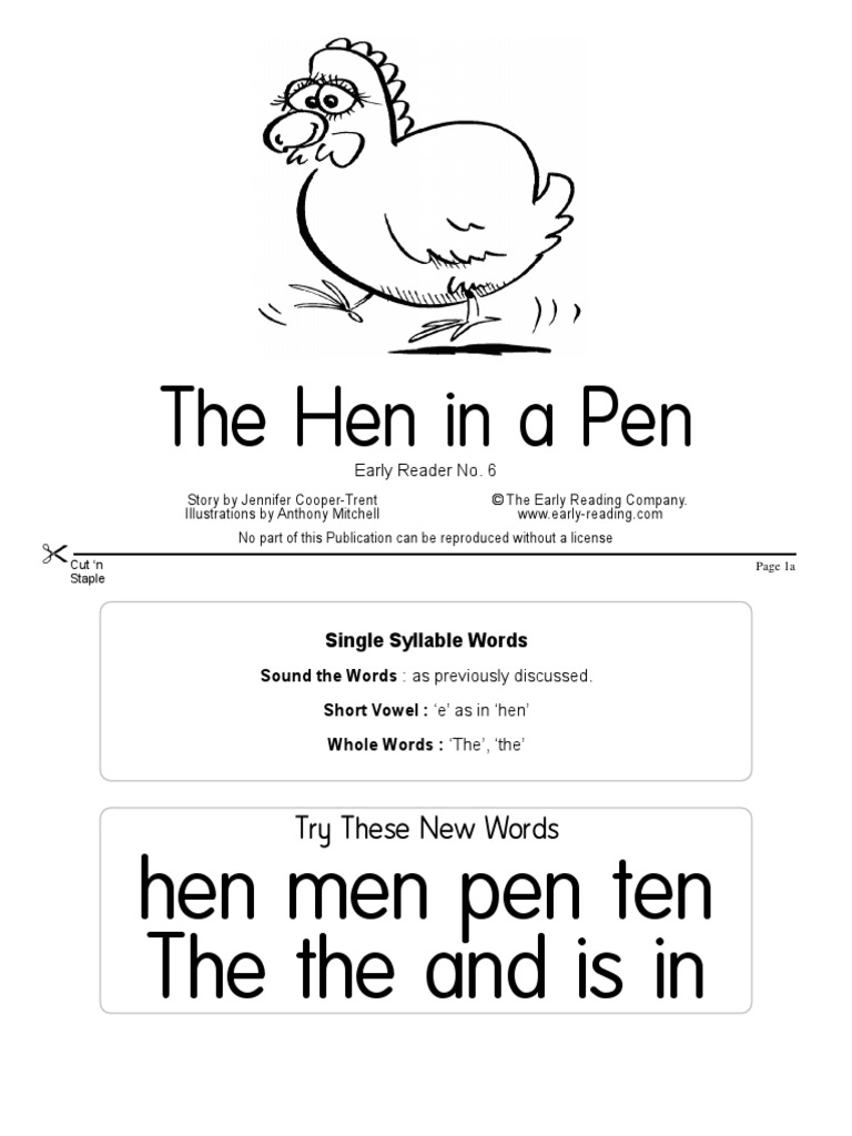 Early Reading 6 - The Hen in a Pen