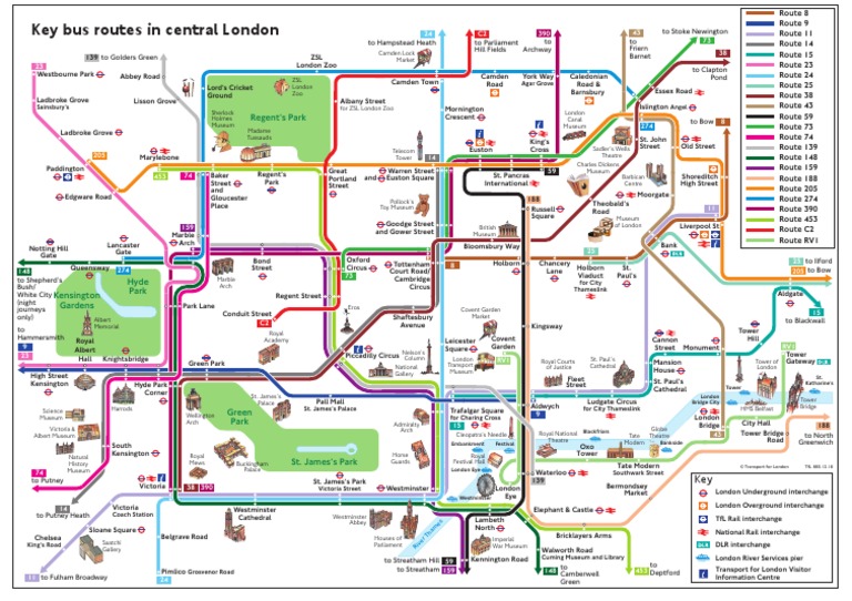 Key Bus Routes in Central London: Regent's Park | PDF | Westminster ...