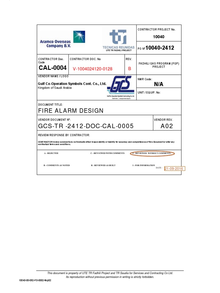 Fire Alarm Design Document - Fadhili Project | PDF | Firefighting ...