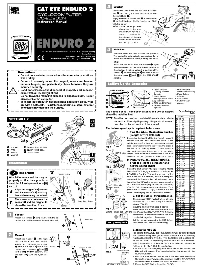 Enduro 2 | PDF | Clock | Manufactured Goods