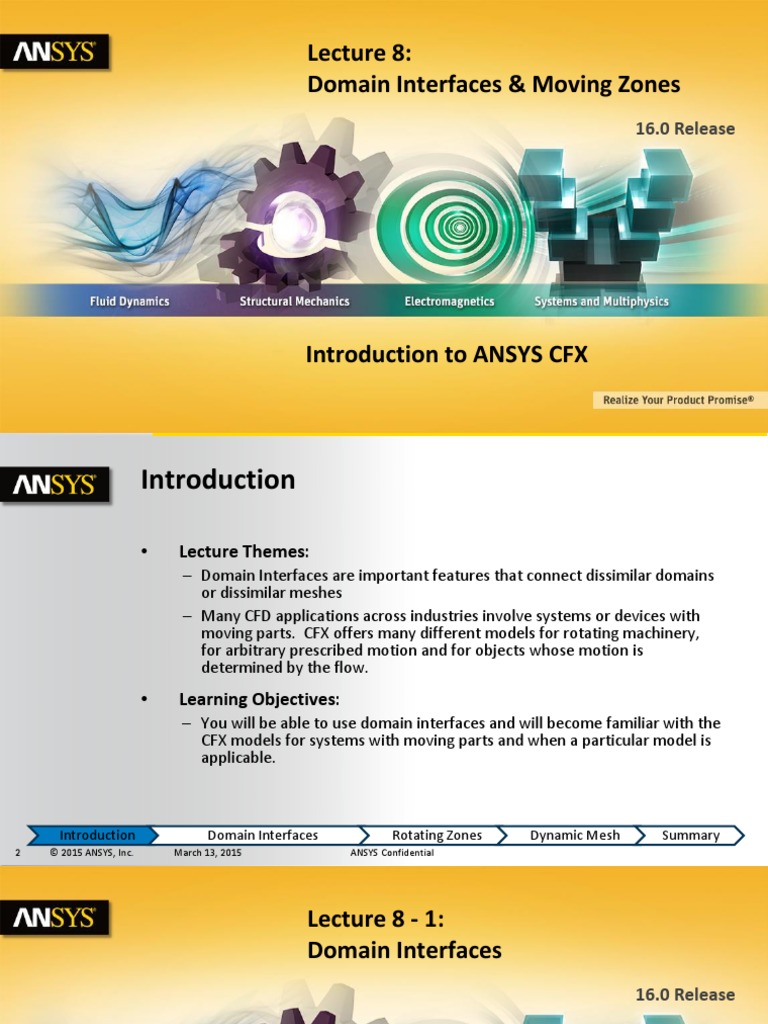 CFX-Intro 16 L08 MovingZones | PDF | Fluid Dynamics | Rotation
