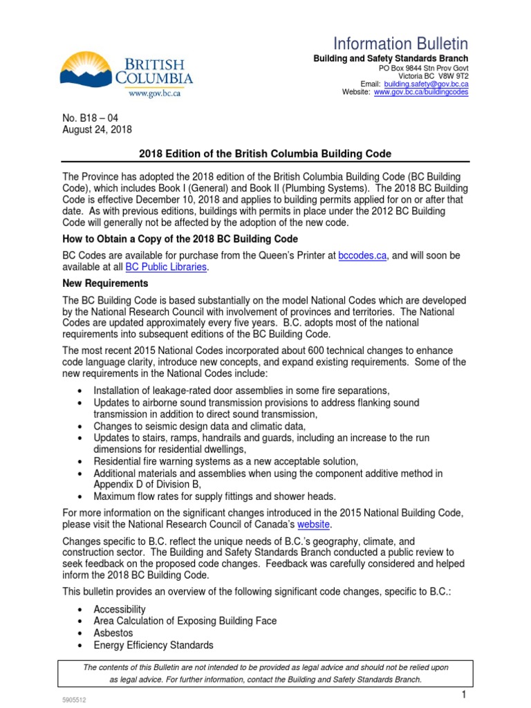 2018 Edition Of The Bc Building Code Pdf Building Code Toilet