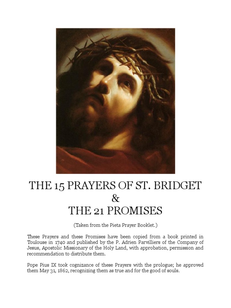 The 15 Prayers of St. Bridget | PDF | Lord's Prayer | Religious Belief And Doctrine