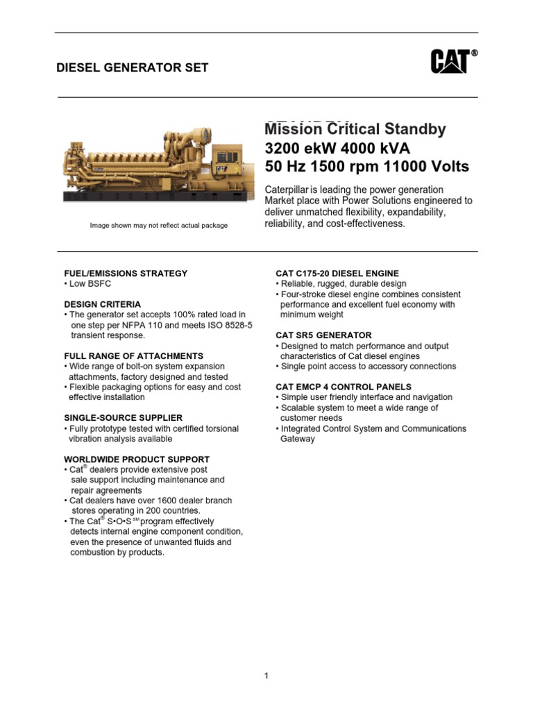 C175-20 Cat Diesel Engine PDF | PDF | Diesel Engine | Battery Charger