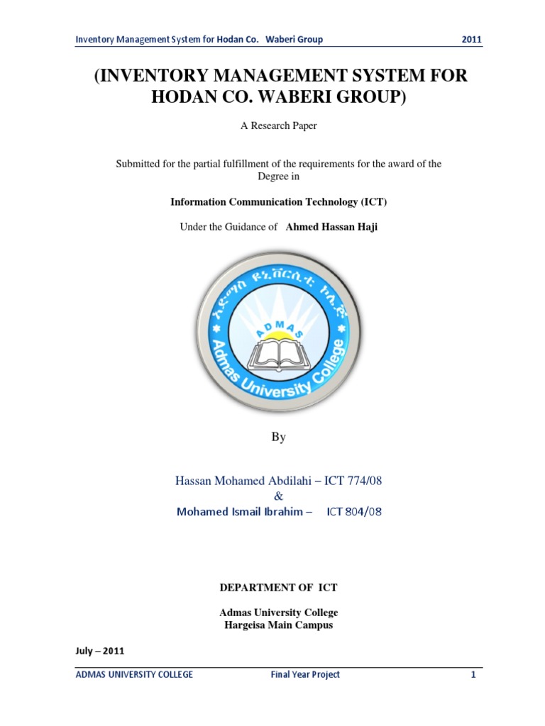 Inventory Management System for Hodan Co. | PDF | Microsoft Access ...