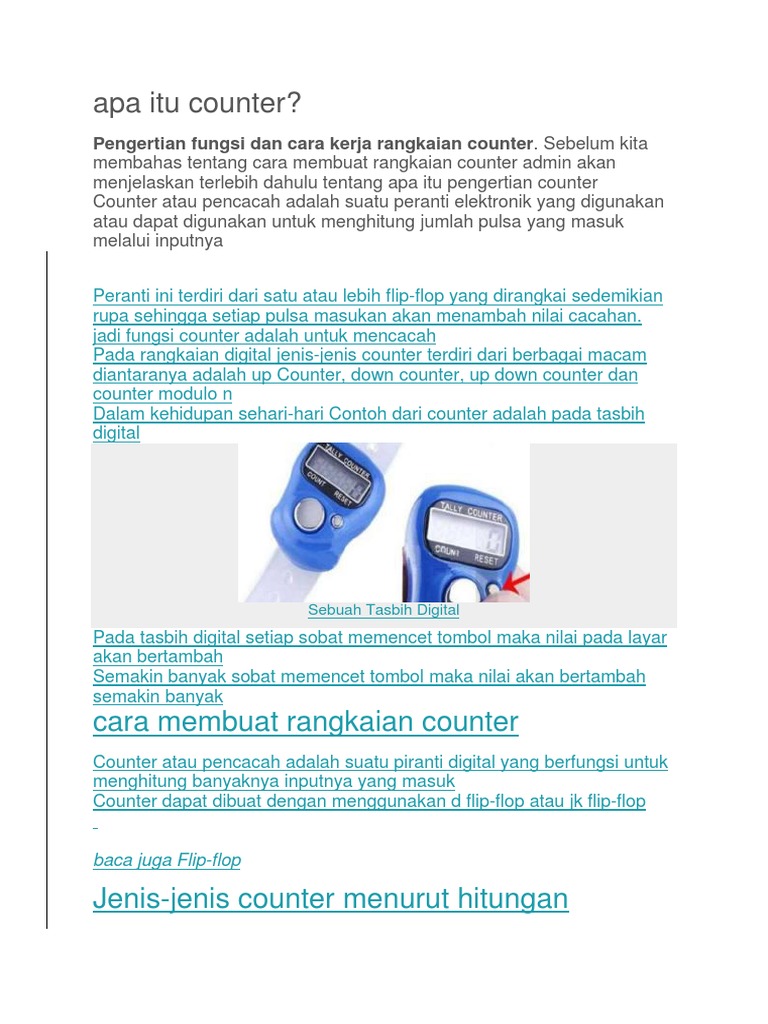 Apa Itu Counter | PDF