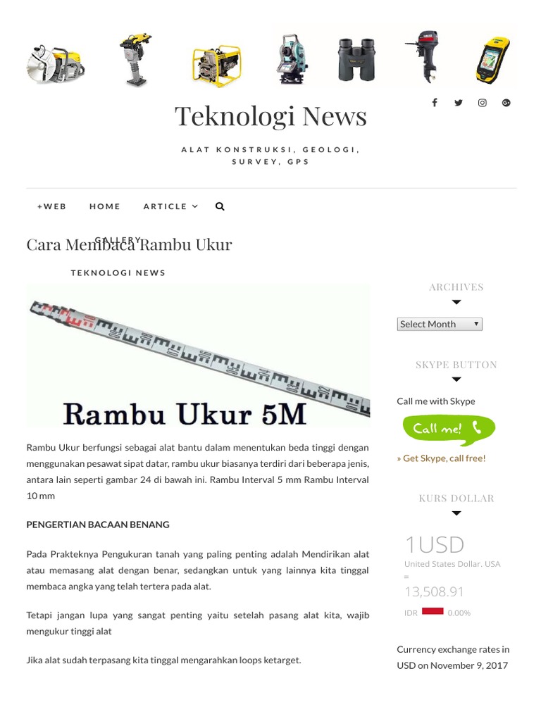 Cara Membaca Rambu Ukur | PDF