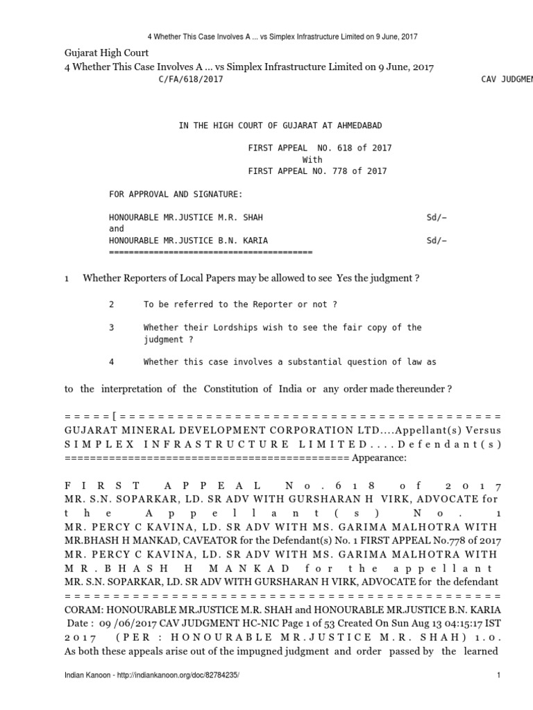 4 Whether This Case Involves A Vs Simplex Infrastructure Limited On