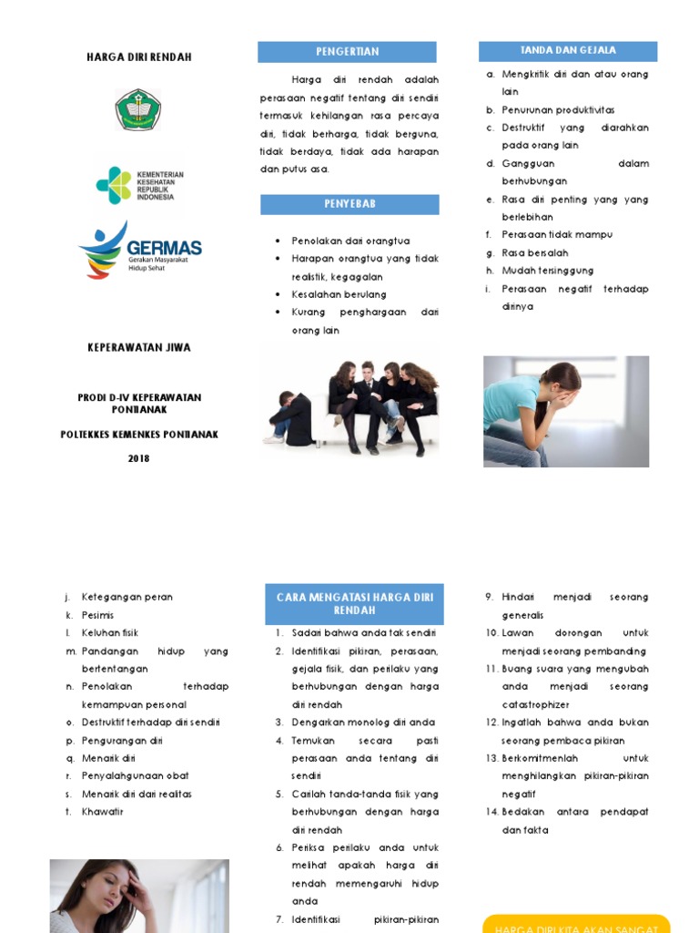 Leaflet Jiwa Harga Diri Rendah | PDF