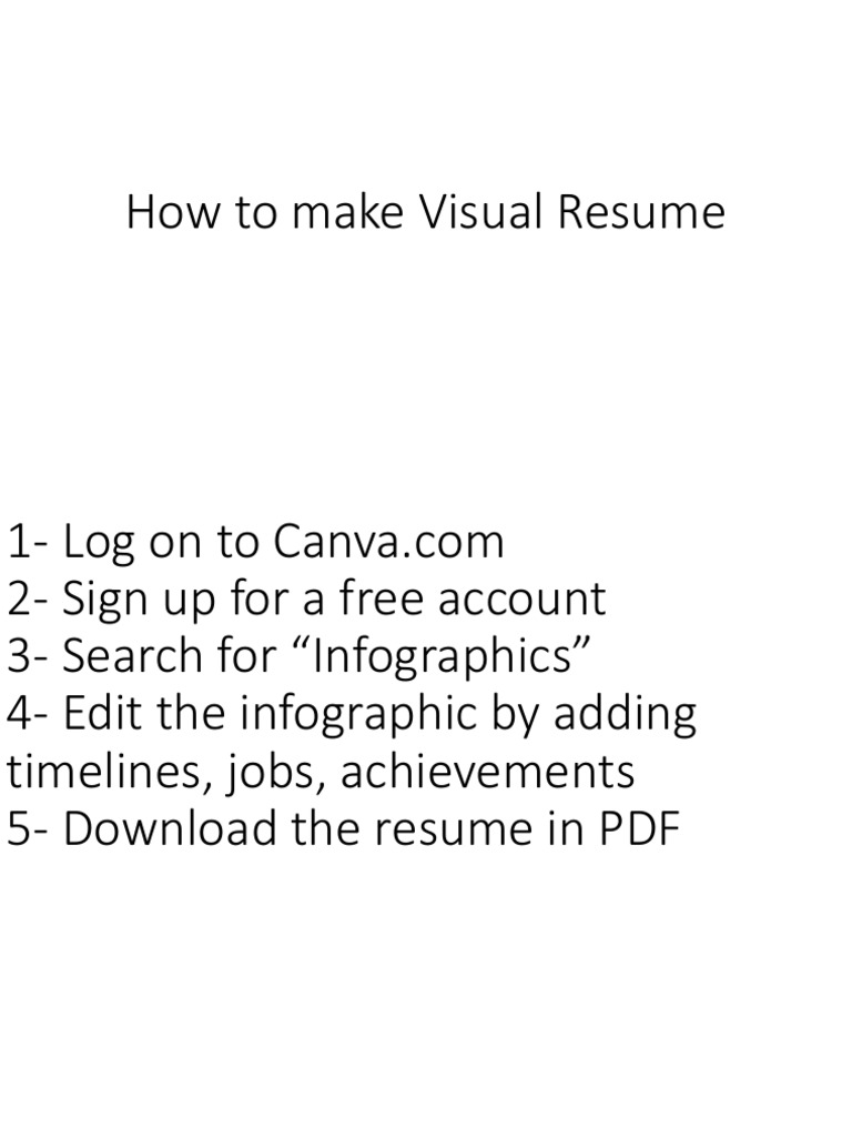 Create a Visual Resume with Canva | PDF