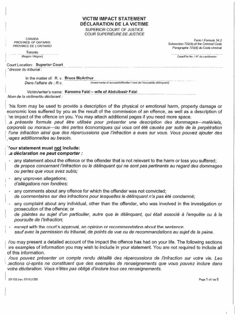 Faiza family statement