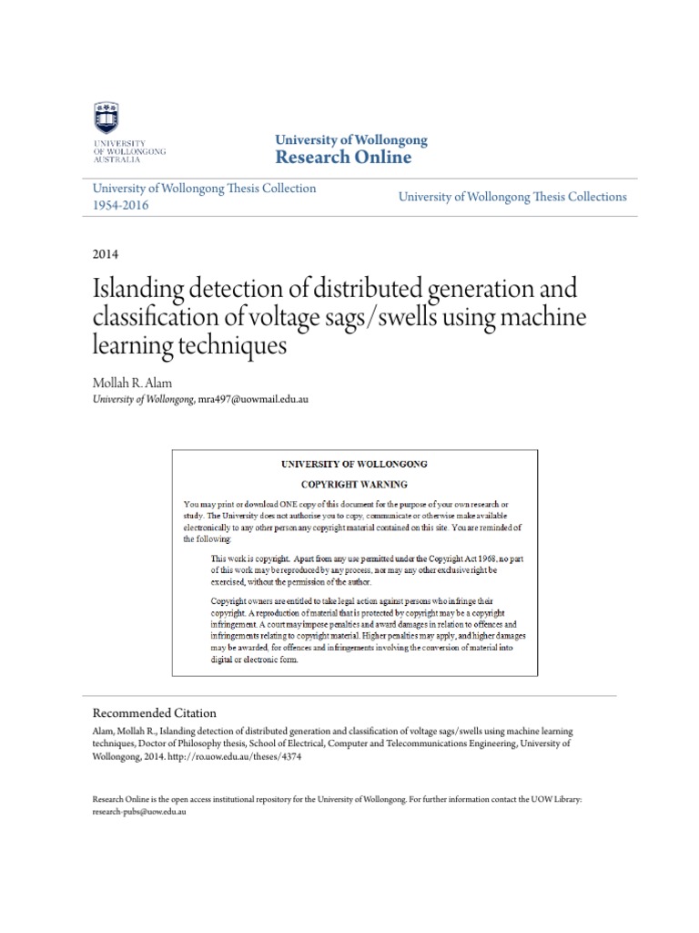 Islanding Detection Of Distributed Generation And Classification Pdf Support Vector Machine