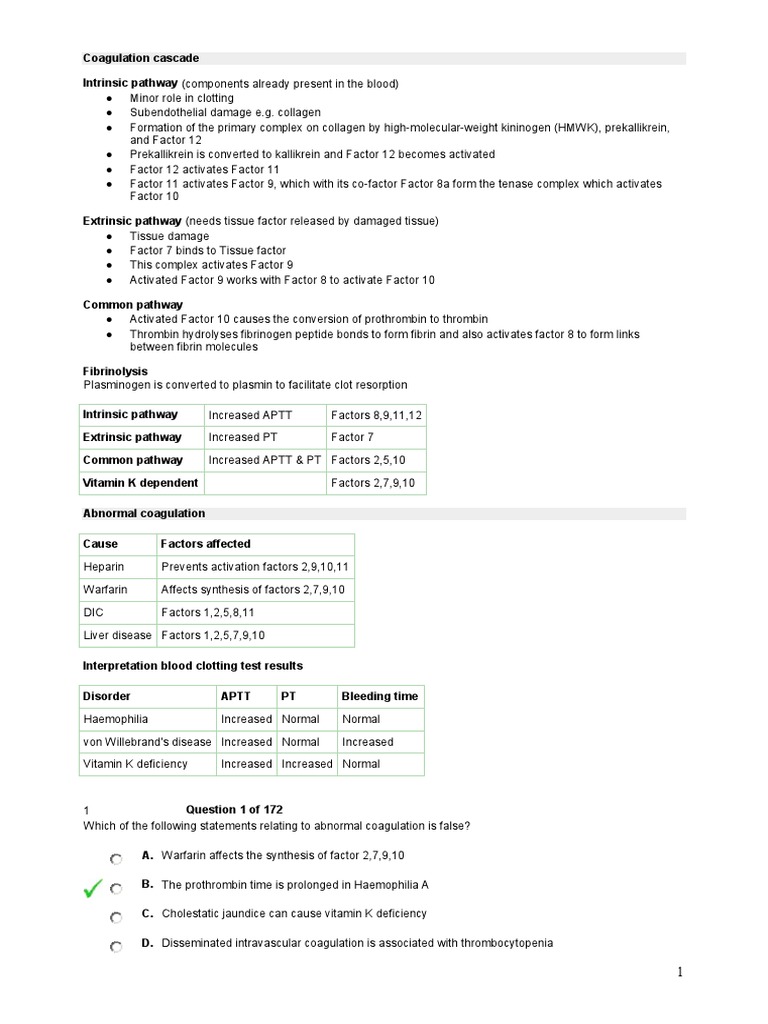 Coagulation Cascade | PDF | Coagulation | Blood Proteins
