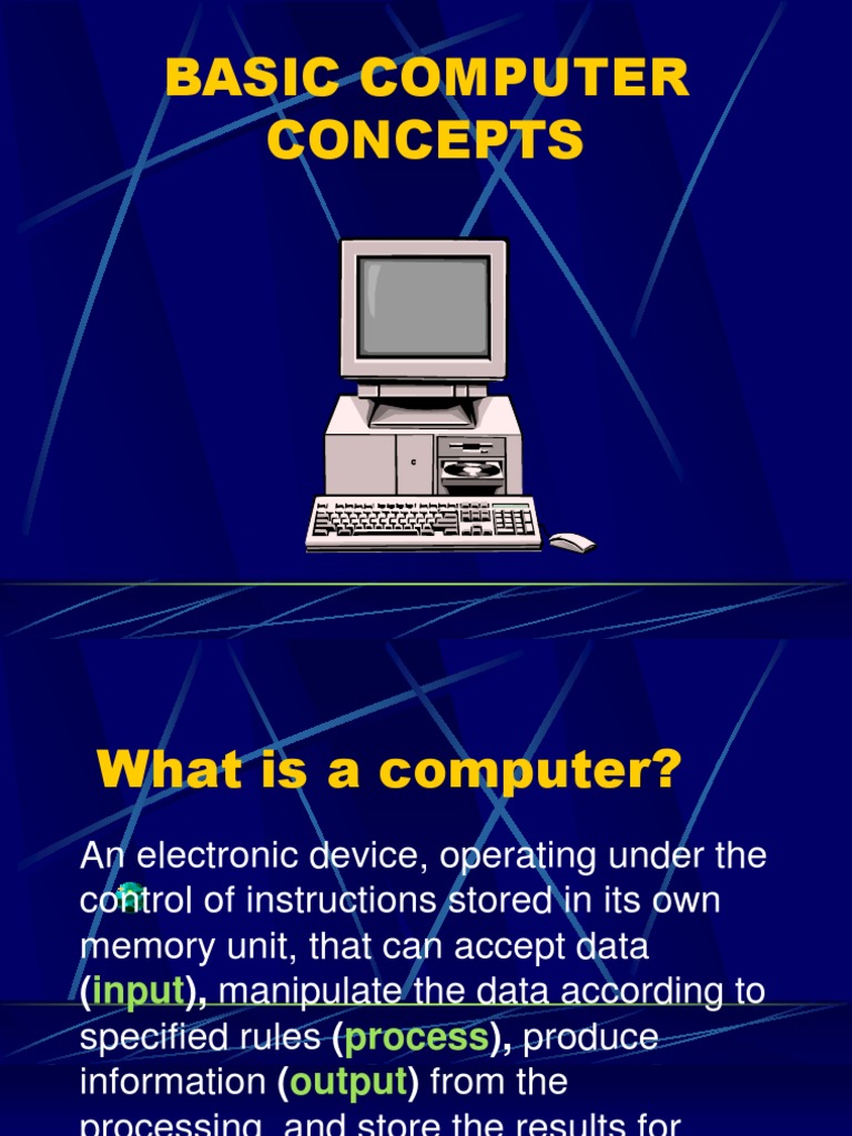 Basic Computer Concepts | PDF | Computer Data Storage | Central ...