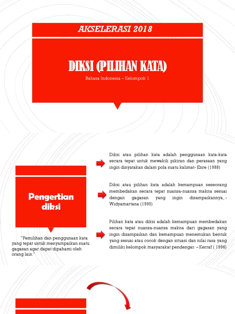 Diksi (Pilihan Kata) PPT Bindo | PDF