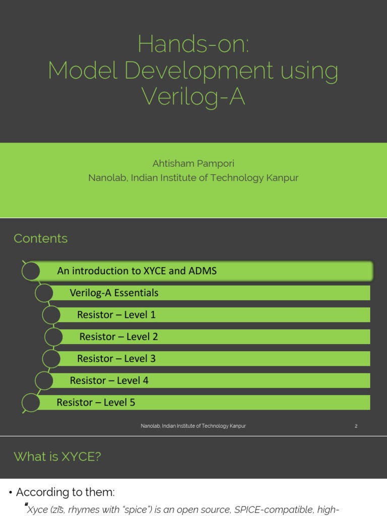 Verilog-A Model Development Guide | PDF | Spice | Parameter (Computer ...