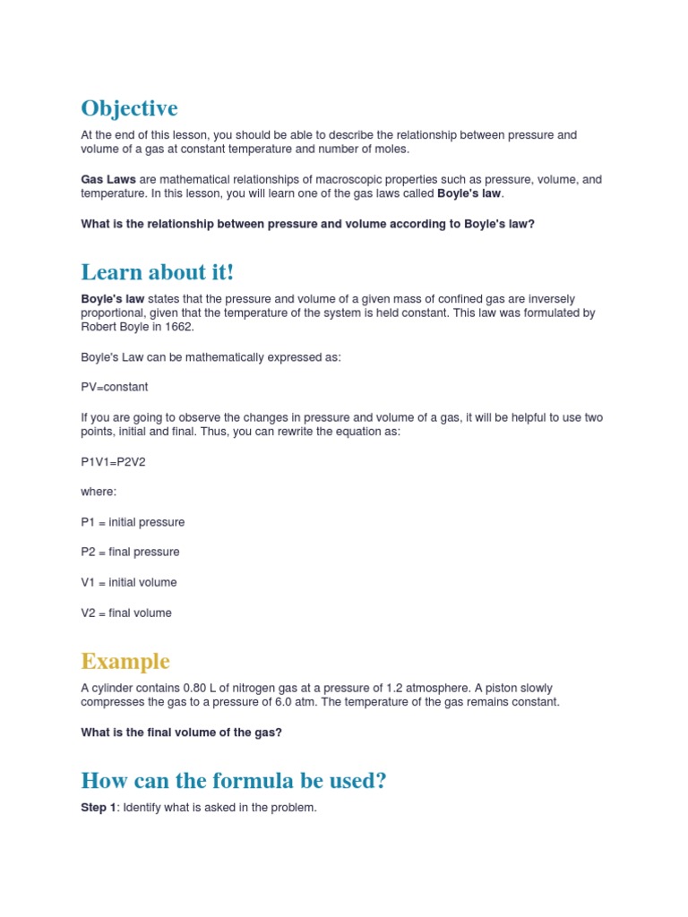 G10 4TH Notes | PDF | Gases | Pressure