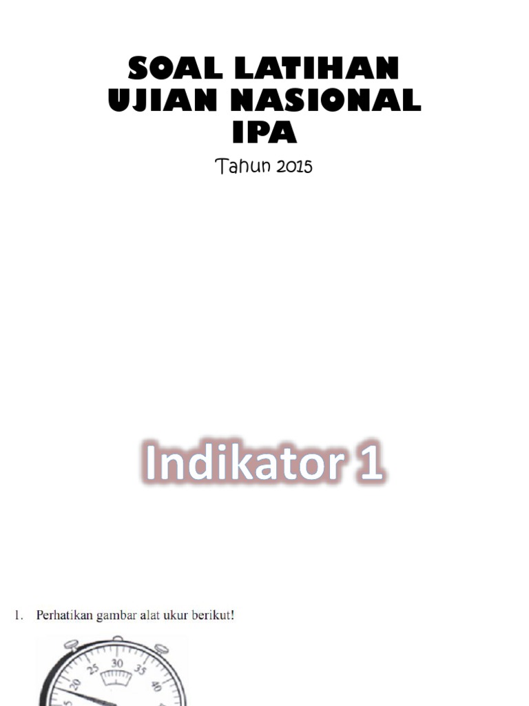 Latihan Soal UJian Nasional IPA SMP | PDF