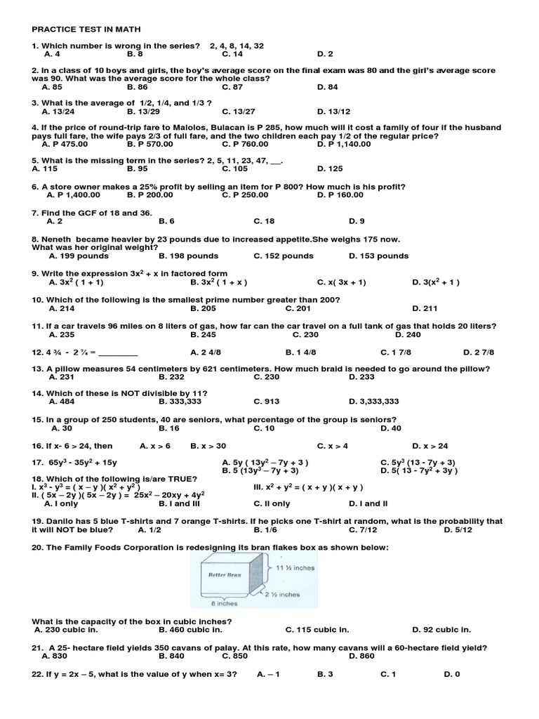 Practice Test | PDF | Business