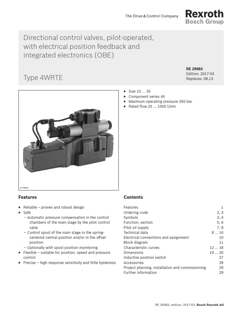 Directional Control Valves, Pilot-Operated With Electrical Position ...