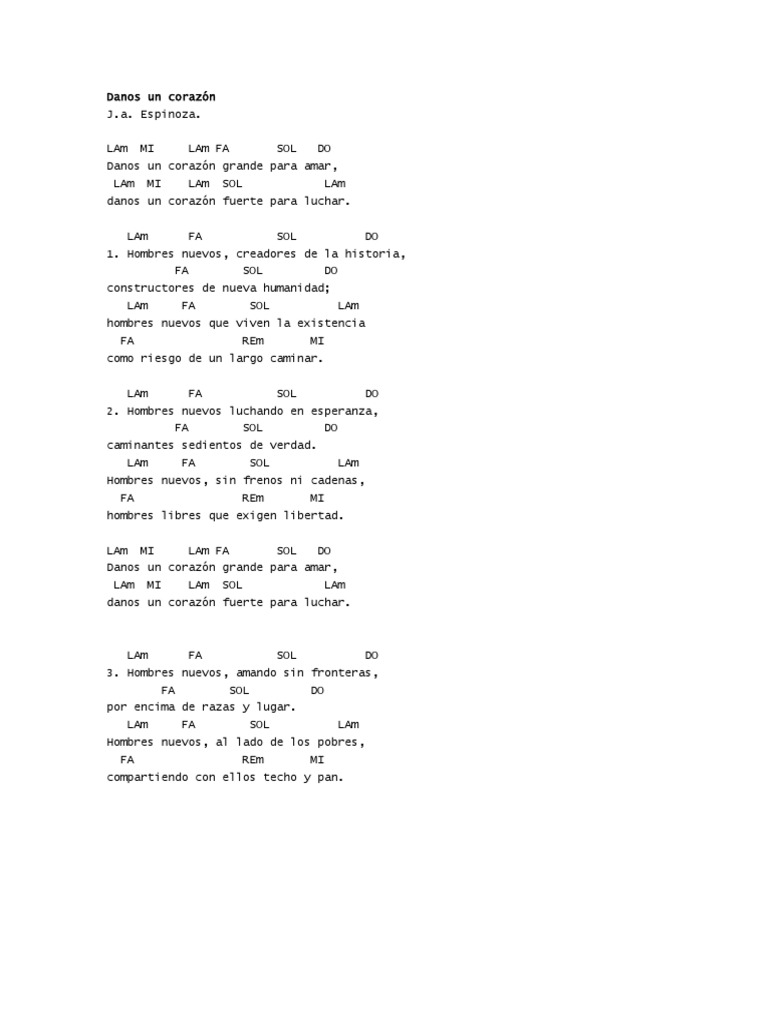 Espinoza-Danos Un Corazón | PDF