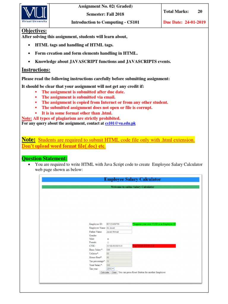 Document For HTML Test | PDF | Html | Java Script