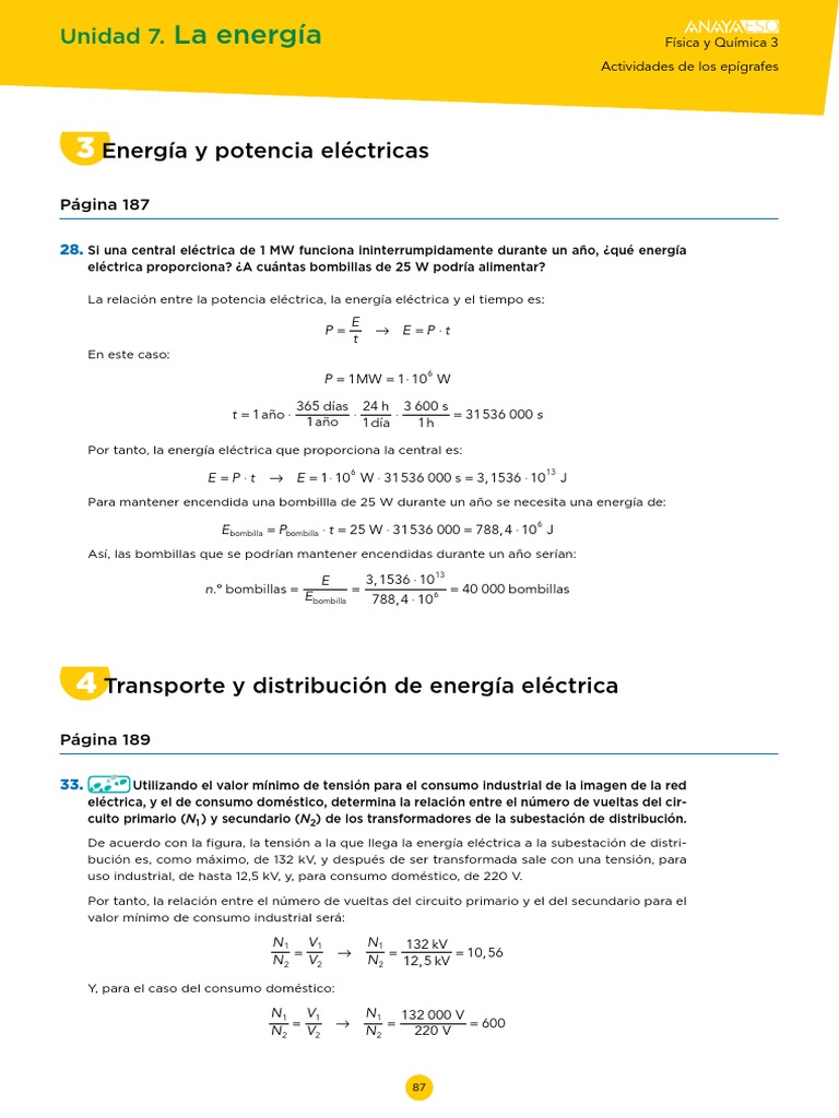 Física y Química 2 ESO: Ejercicios y Soluciones | PDF | Energia ...