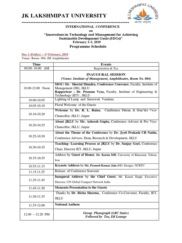 JKLU Conf 2019 | PDF