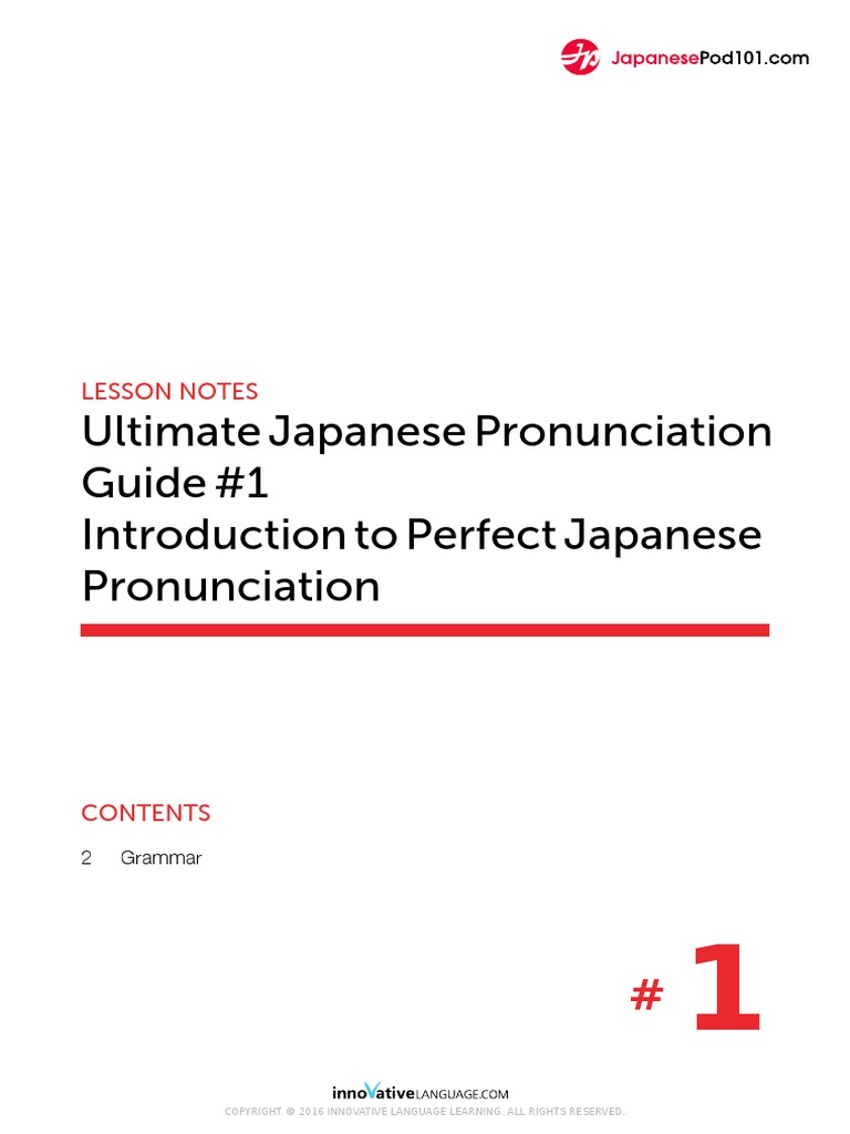 Ultimate Japanese Pronunciation Guide #1 To Perfect Japanese ...