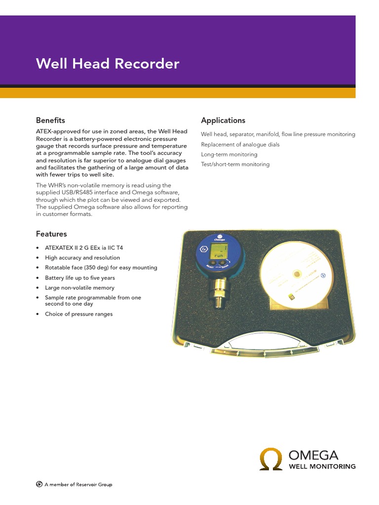 Well Head Recorder: Benefits Applications | PDF | Manufactured Goods ...