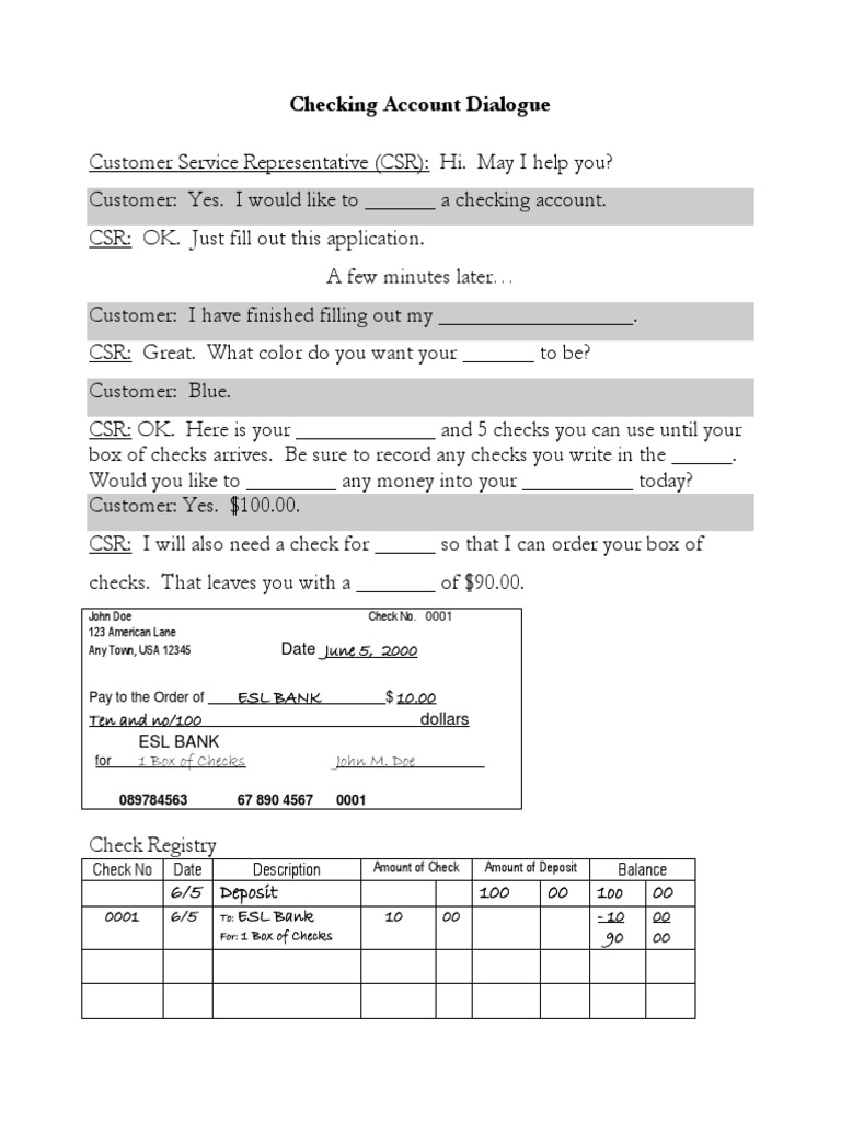 New Checking Account Setup | PDF | Law