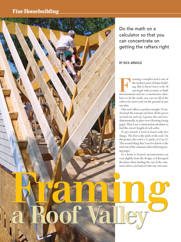 Framing Techniques for Roof Valleys | PDF | Roof | Building