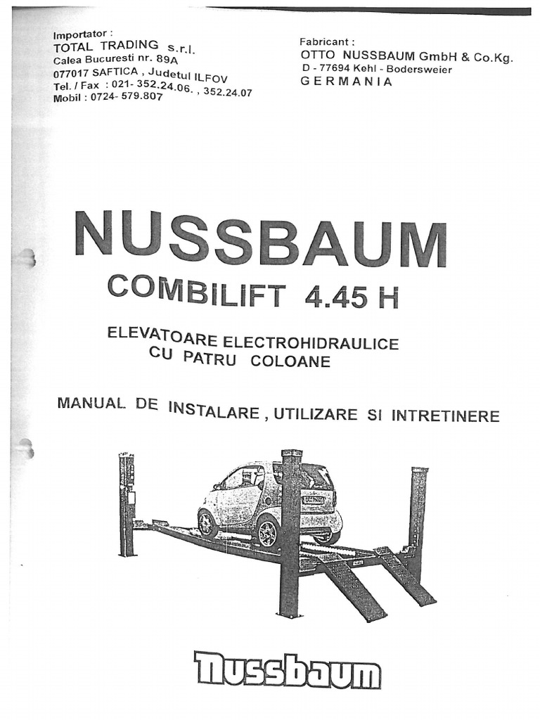 Manual Elev. Nussbaum 4 Col PDF | PDF