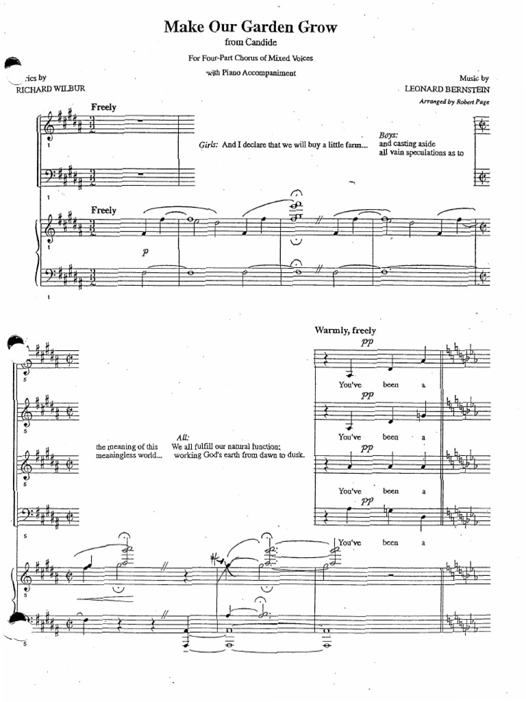 Make Our Garden Grow: An Analysis of the Lyrics and Score of the Choral ...