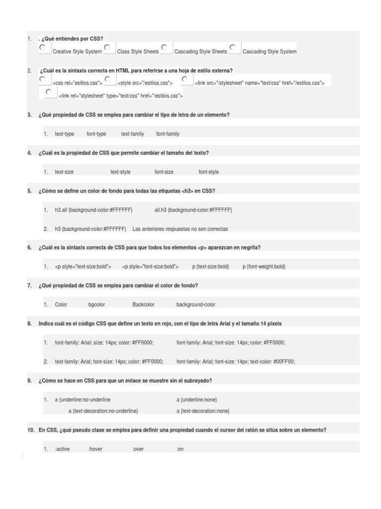 Examen CSS | PDF