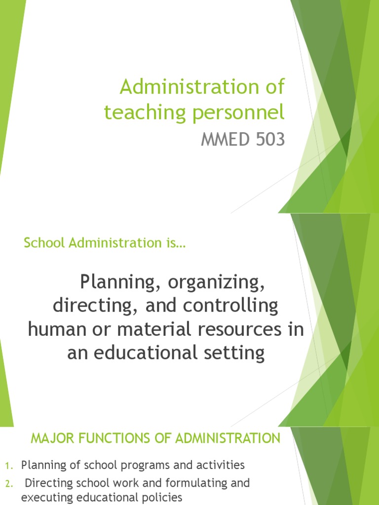 Administration of Teaching Personnel | PDF | Business