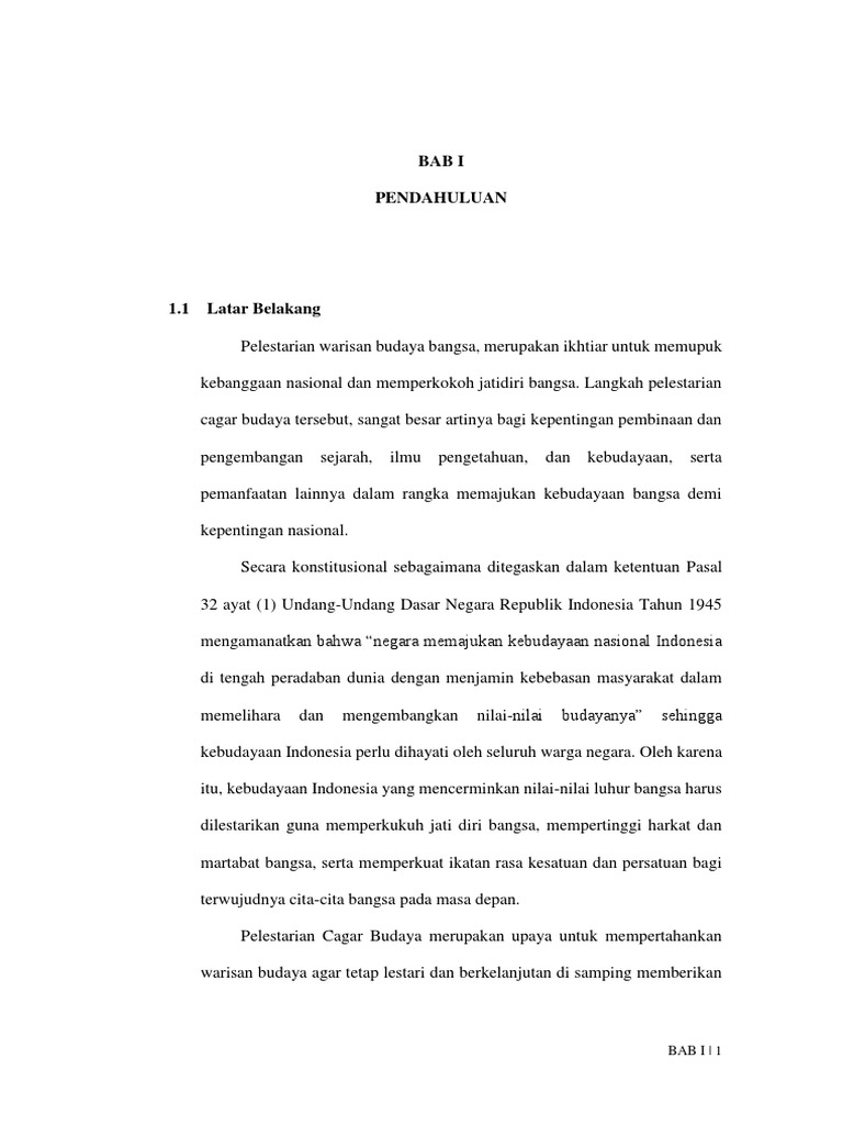 Contoh Naskah Akademik - Pendahuluan | PDF