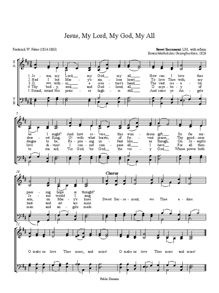 Jesus, My Lord, My God, My All - Communion 1.pdf | Religious Faiths ...