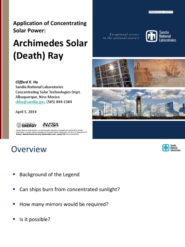 Archimedes Solar (Death)Ray | Mirror | Optics