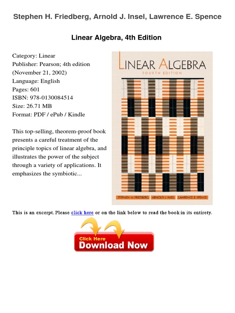 A Concise Introduction to the Key Concepts and Applications of Linear ...