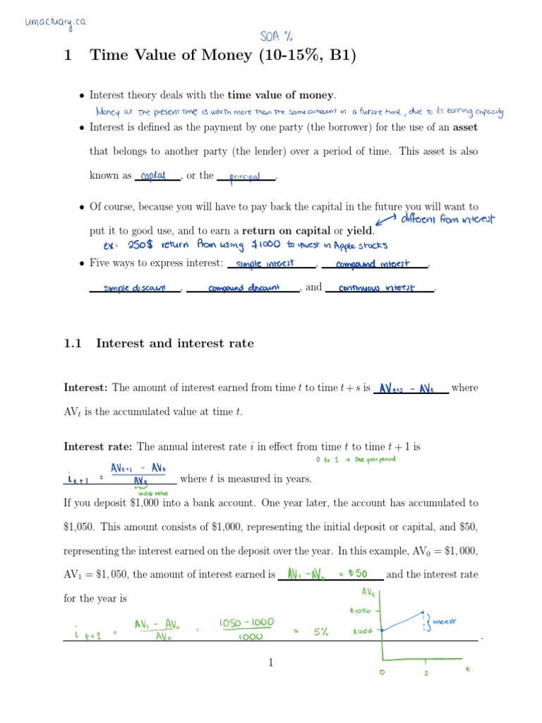 Interest Theory | PDF | Present Value | Interest