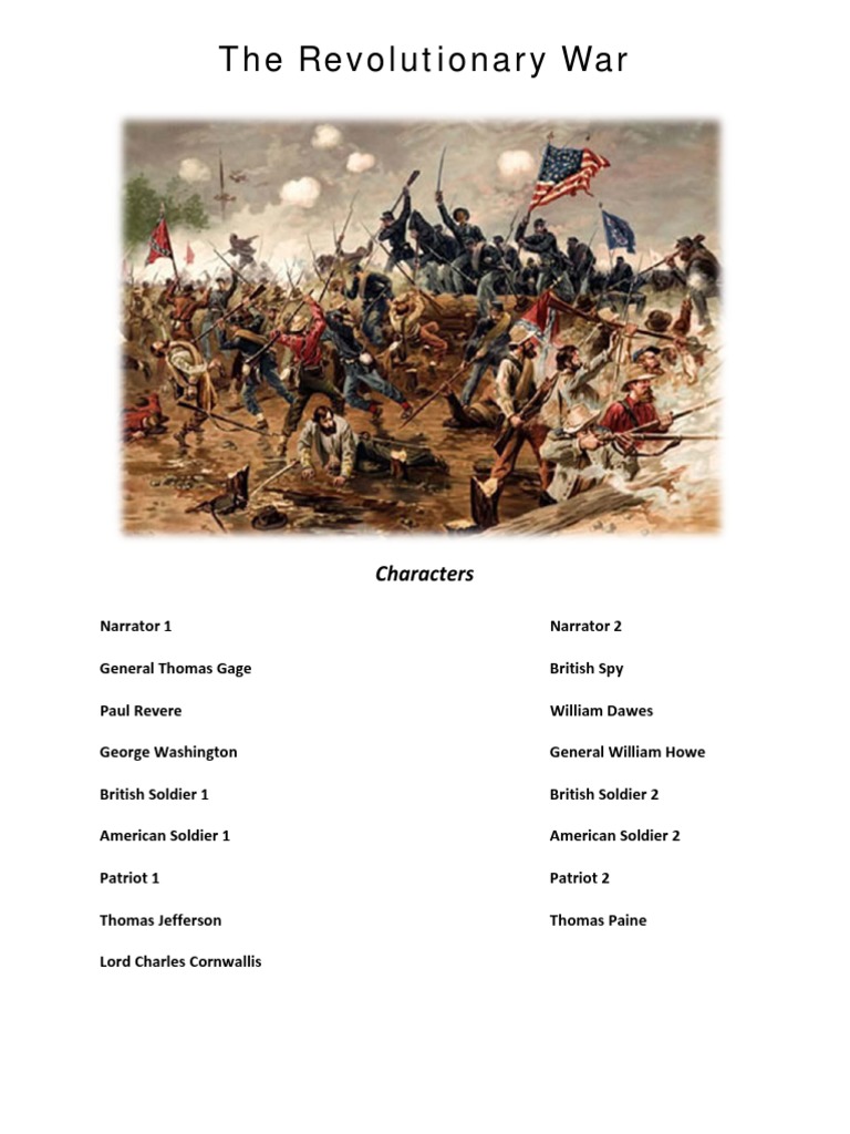 The Revolutionary War: Characters | PDF | United States Declaration Of ...