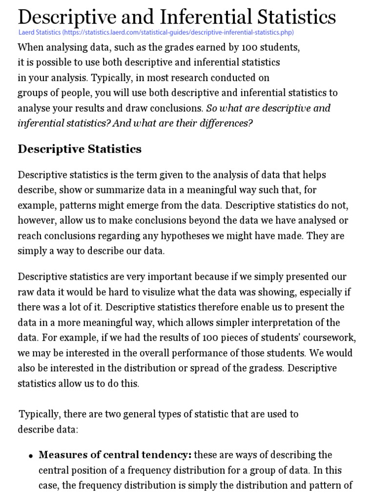 Laerd Statistics 2013 | Download Free PDF | Descriptive Statistics ...